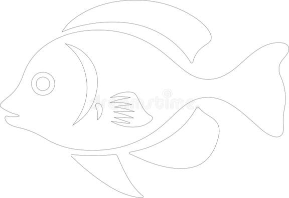 Dory Outline Silhouette Generative Ai Stock Vector - Illustration of ...