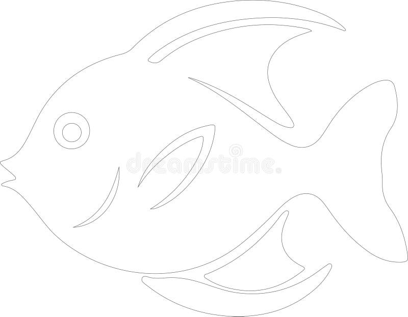 Dory Outline Silhouette Generative Ai Stock Vector - Illustration of ...