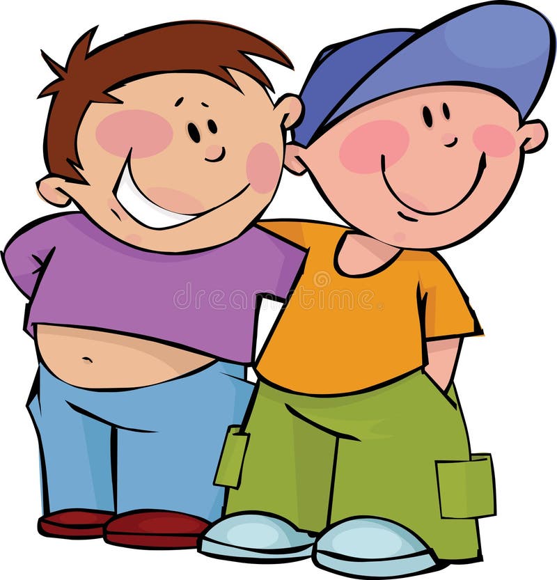 Dos amigos ilustración del vector. Ilustración de petate - 15560270