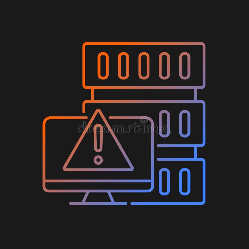 DoS Attack Gradient Vector Icon for Dark Theme Stock Vector ...