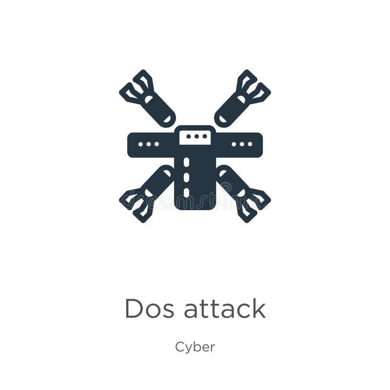 Dos Attack Icon Vector. Trendy Flat Dos Attack Icon from Cyber ...
