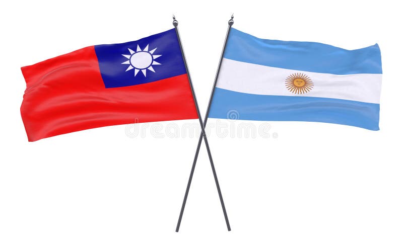 Dos banderas cruzadas stock de ilustración. Ilustración de bandera ...