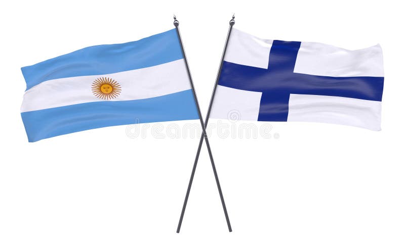 Dos banderas cruzadas stock de ilustración. Ilustración de patriotismo ...