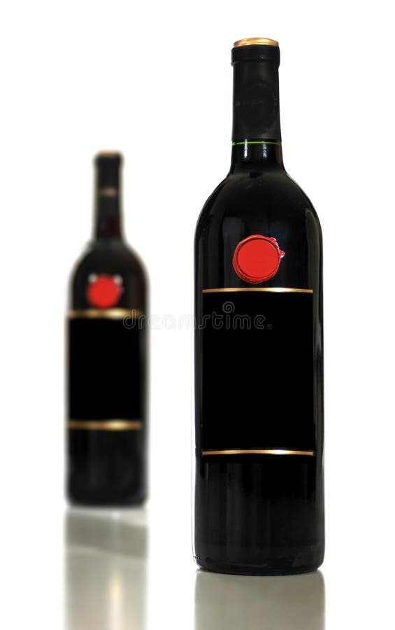 Dos botellas de vino foto de archivo. Imagen de vino - 75170218