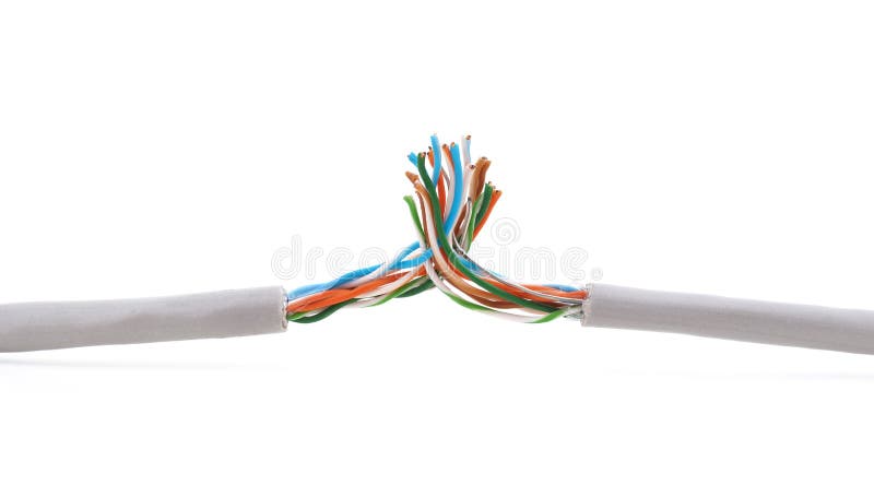 Dos cables de Internet imagen de archivo. Imagen de cobre - 227736047