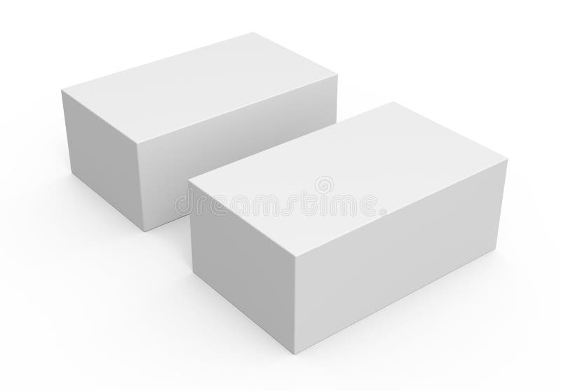 Dos Cajas En Blanco De La Plantilla Stock de ilustración - Ilustración ...
