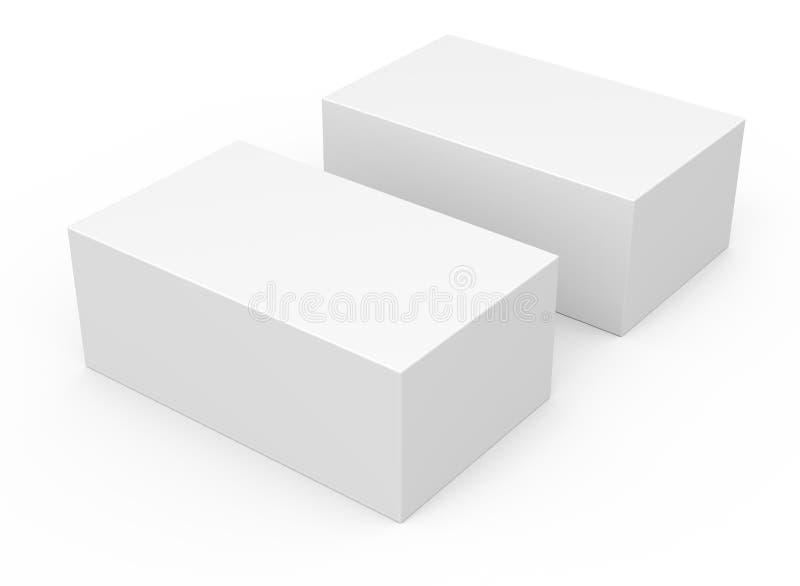 Dos Cajas En Blanco De La Plantilla Stock de ilustración - Ilustración ...