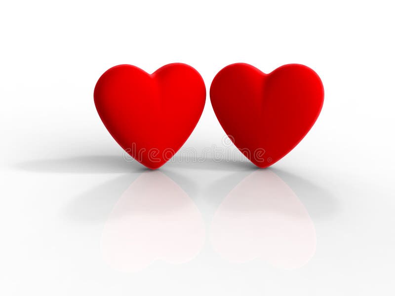 Dos corazones stock de ilustración. Ilustración de forma - 12710867