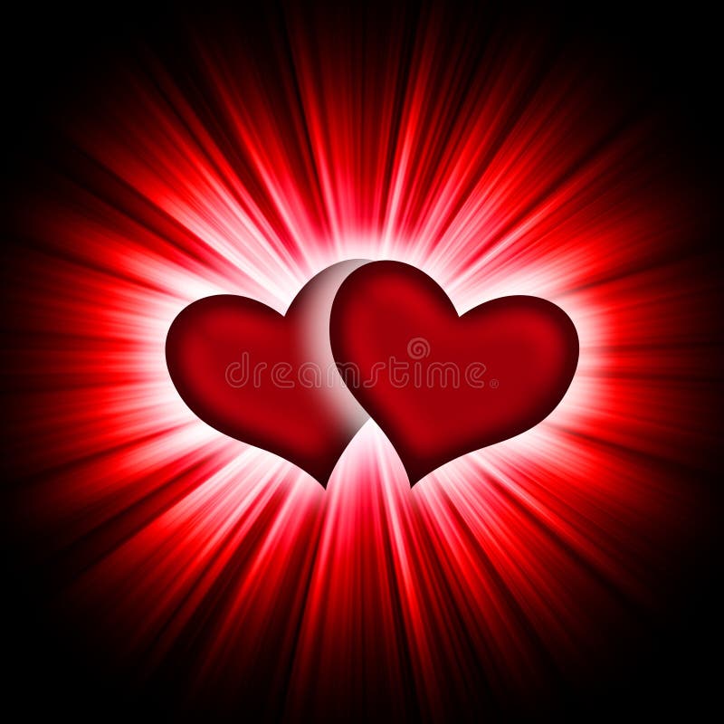 Corazón Brillante Con Los Rayos Stock de ilustración - Ilustración de ...