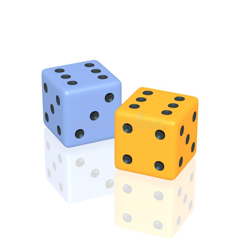 Dos dados stock de ilustración. Ilustración de suerte - 6113318