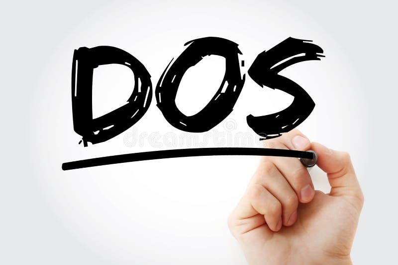 DOS - Disk Operating System Acronym with Marker, Technology Concept ... DOS - Disk Operating System Acronym with Marker, Technology Concept ...