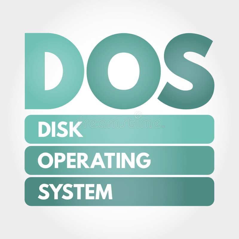 DOS - Disk Operating System Acronym, Technology Concept Background ... DOS - Disk Operating System Acronym, Technology Concept Background ...