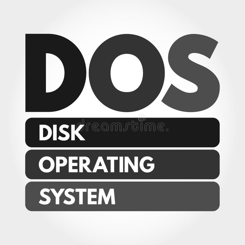 DOS - Disk Operating System Acronym, Technology Concept Background ... DOS - Disk Operating System Acronym, Technology Concept Background ...