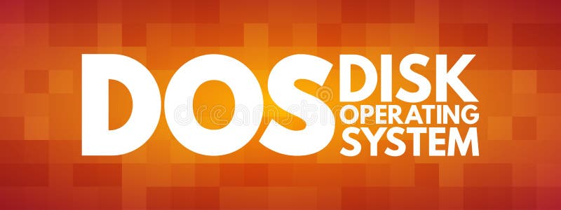 DOS - Disk Operating System Acronym, Technology Concept Background ...