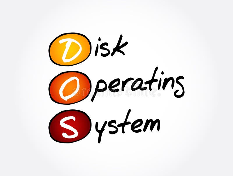 DOS - Disk Operating System Acronym, Technology Concept Background ... DOS - Disk Operating System Acronym, Technology Concept Background ...