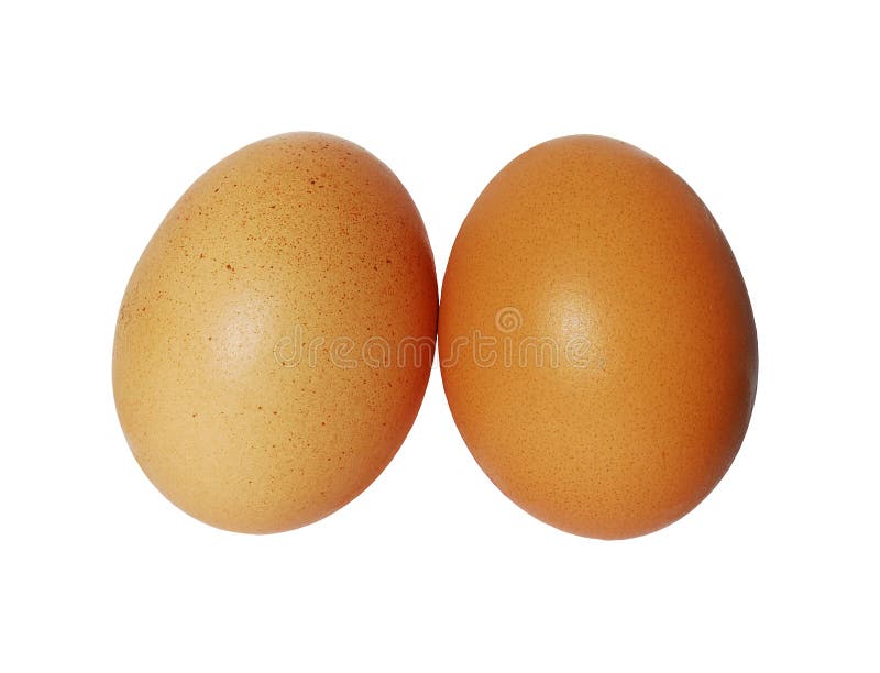 Dos huevos aislados imagen de archivo. Imagen de sano - 6688473