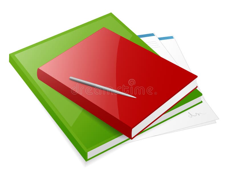 Dos libros coloridos ilustración del vector. Ilustración de cubierta ...