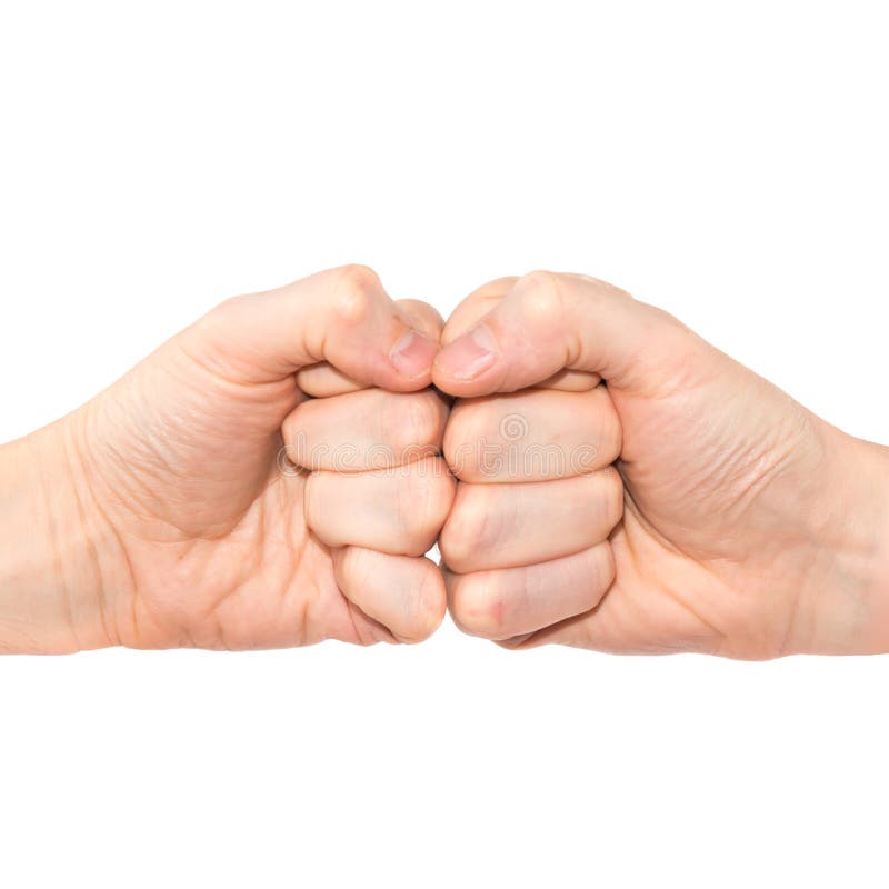 La Mano De La Mujer Con El Lado Trasero Del Gesto Del Puño Foto de ...
