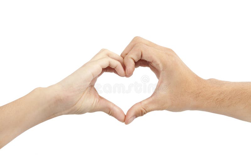 Dos Manos Hacen Forma Del Corazón Foto de archivo - Imagen de corazón ...
