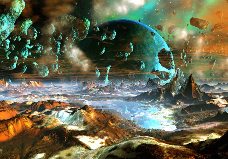 Dos mundos chocan stock de ilustración. Ilustración de ruina - 29626168