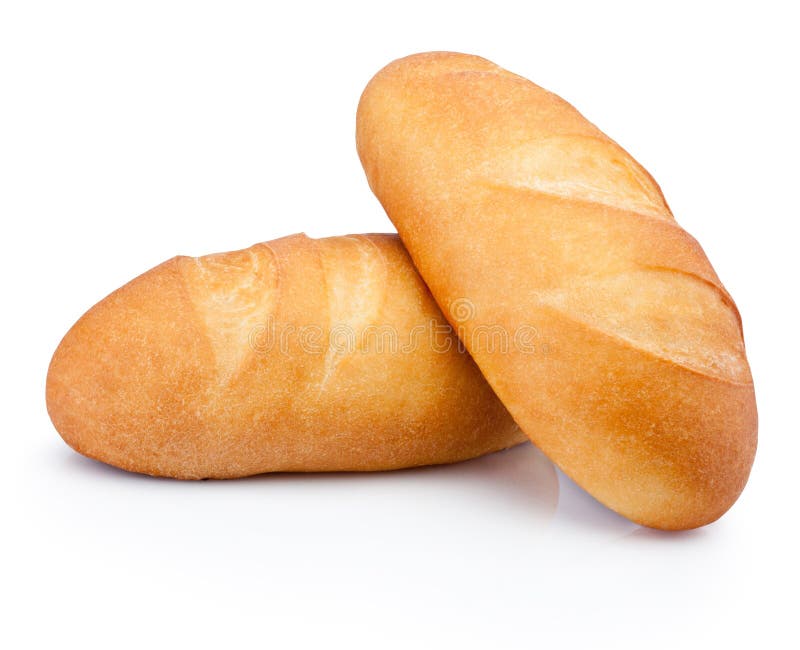 Dos Panes Aislados En Fondo Blanco Imagen de archivo - Imagen de ...