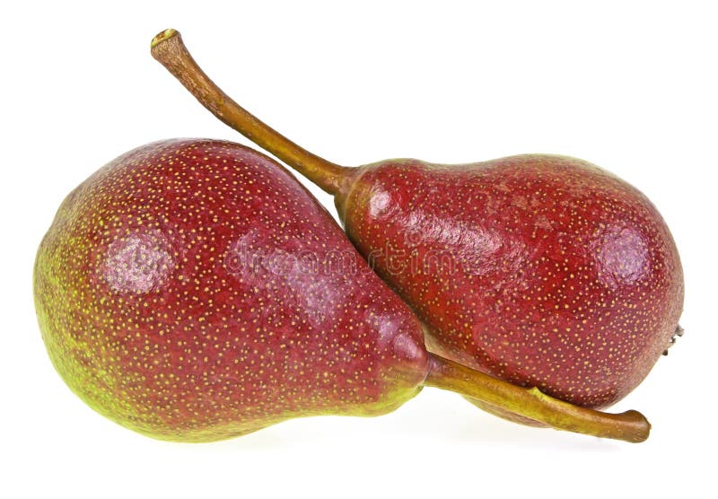 Dos Peras Aisladas Sobre Fondo Blanco Imagen de archivo - Imagen de ...