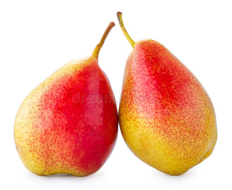 Dos Peras En Un Fondo Blanco Foto de archivo - Imagen de blanco ...