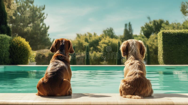Dos Perros a Orillas De La Piscina Stock de ilustración - Ilustración ... Dos Perros a Orillas De La Piscina Stock de ilustración - Ilustración ...