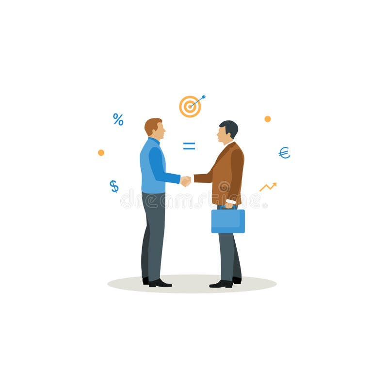 Dos Personas Hacen Un Trato Ilustración del Vector - Ilustración de ...