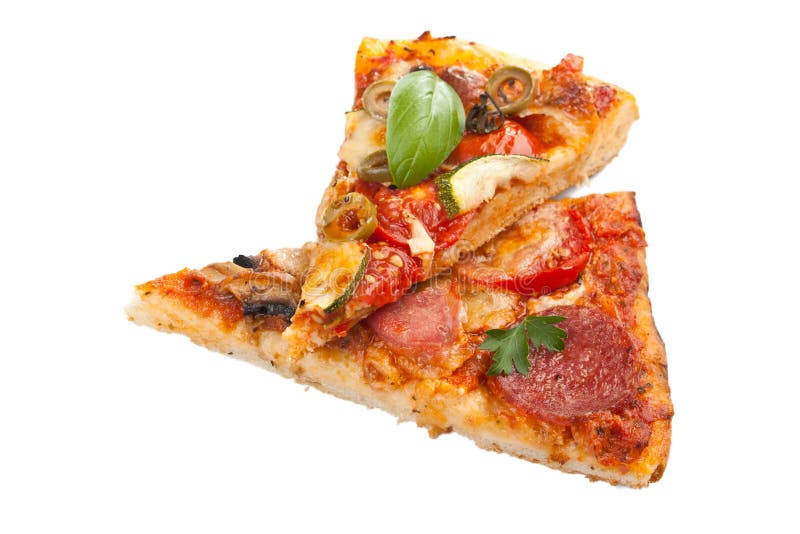 Rebanada de la pizza foto de archivo. Imagen de queso - 13884520