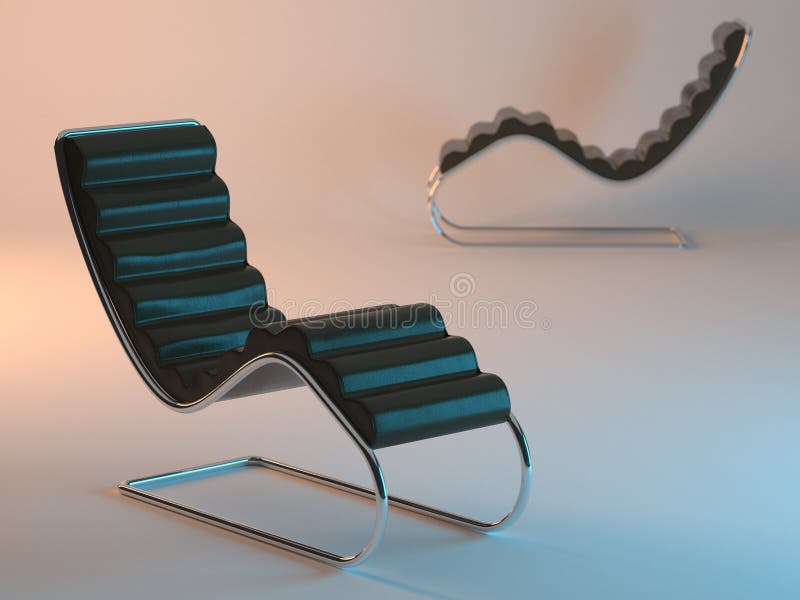 Dos recliners modernos stock de ilustración. Ilustración de azul - 2773076