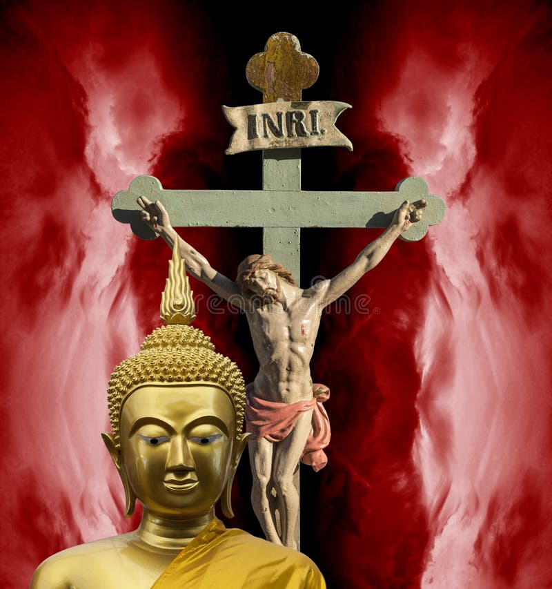 Dos Religiones - Buda Y Jesus Christ Foto de archivo - Imagen de buda ...