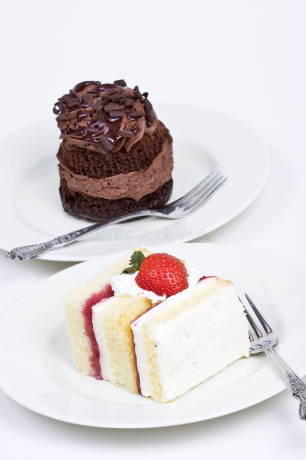 Dos tortas del postre imagen de archivo. Imagen de teatia - 9903771