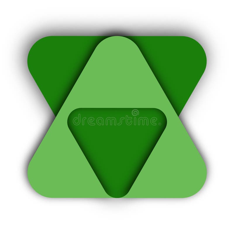 Dos Triángulos Verdes Logo Concept Design Ilustración del Vector ...