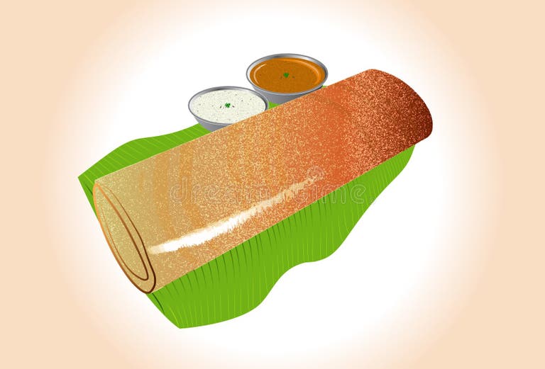 Dosa Vector Illustration Stock Illustrations – 193 Dosa Vector ...