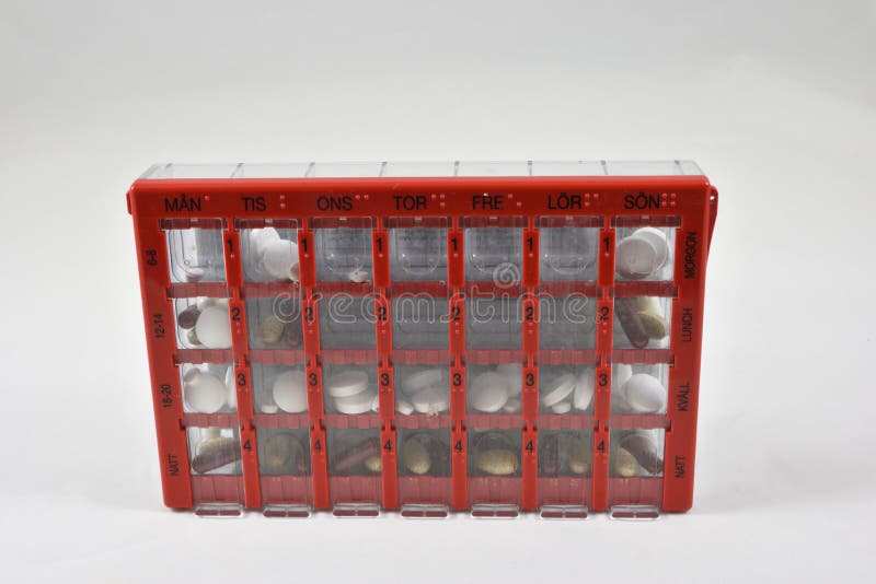 Dosage box stock image. Image of isolated, pill, dosette - 81375813