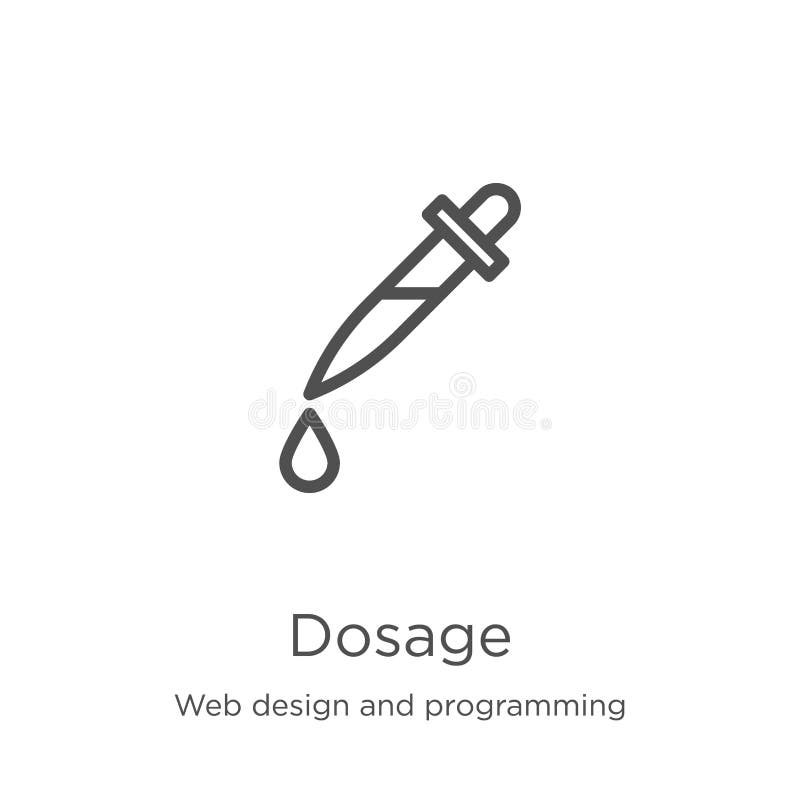 Linear Dosage Medical Tool Icon from Medical Outline Collection. Thin ...