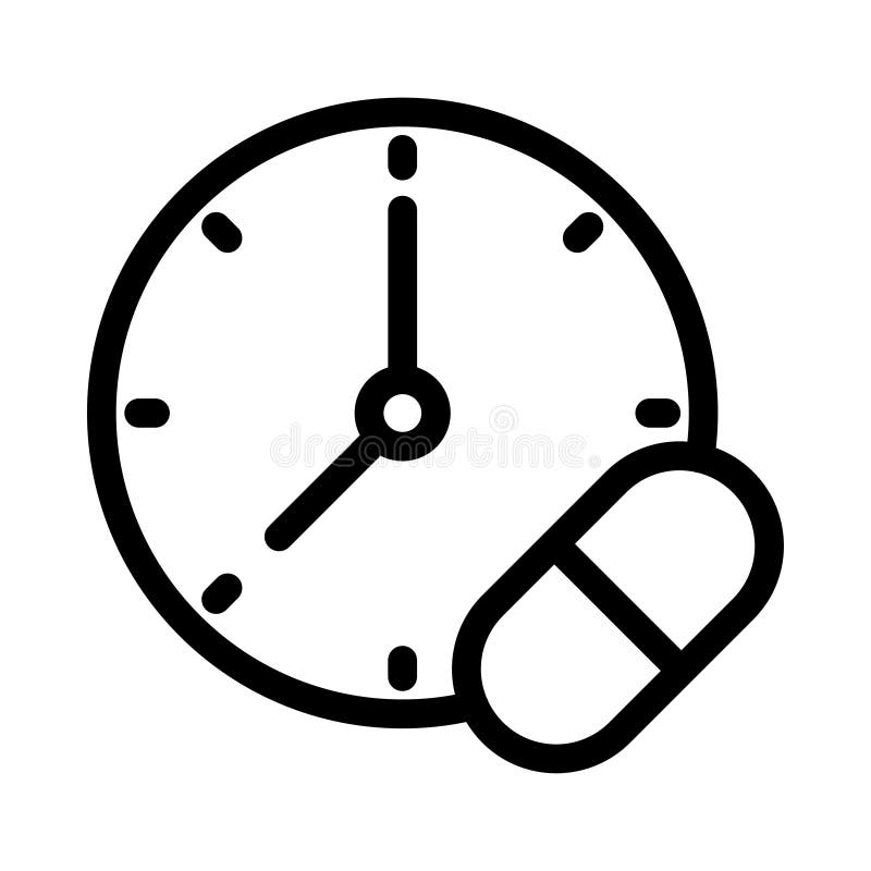 Time Capsule Vector Thin Line Icon Stock Vector - Illustration of drug ...