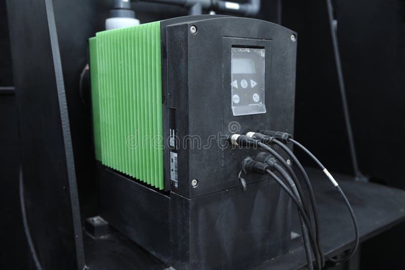 Dosing Pump Set in a Dosing Systems Hall of the Water Pumping Station ...