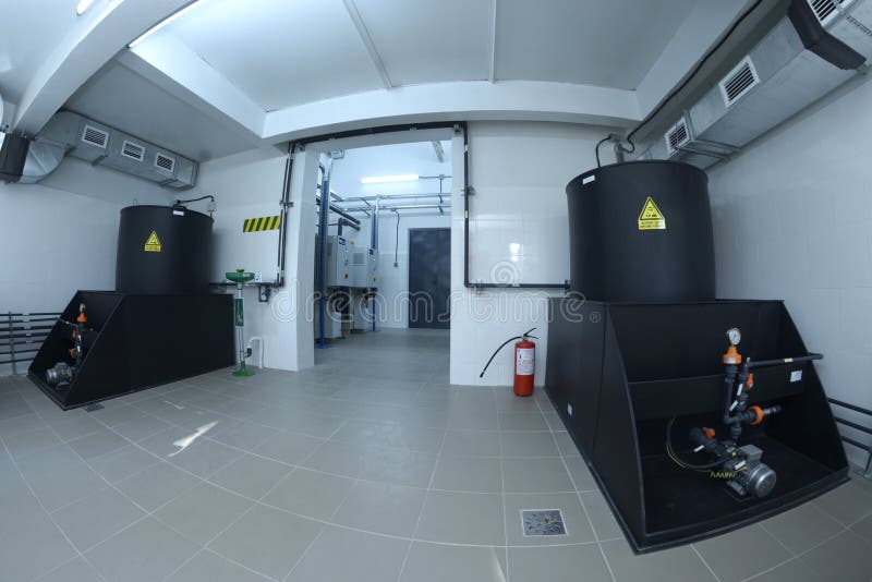 At the Dosing Systems Hall: Sodium Hypochlorite Storage Tanks and ...