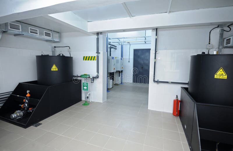 At the Dosing Systems Hall: Sodium Hypochlorite Storage Tanks and ...