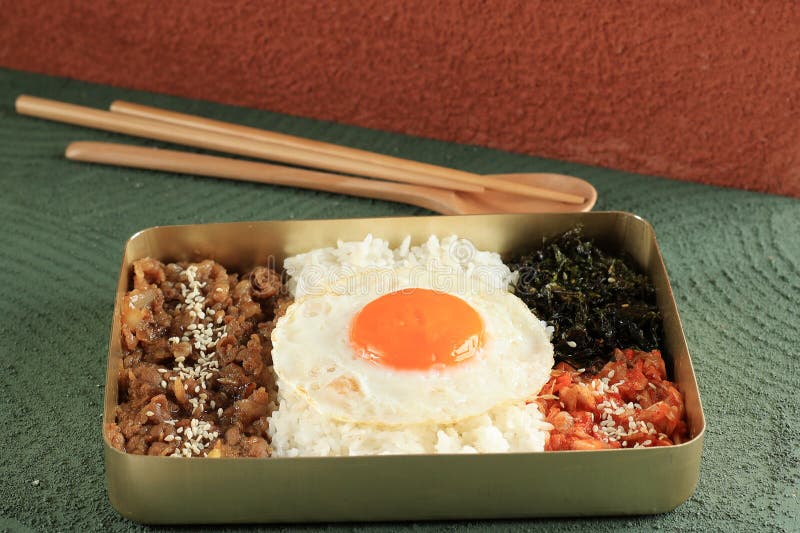 Dosirak, Korean Style Packed Meal or Korean Lunchbox Stock Image ...