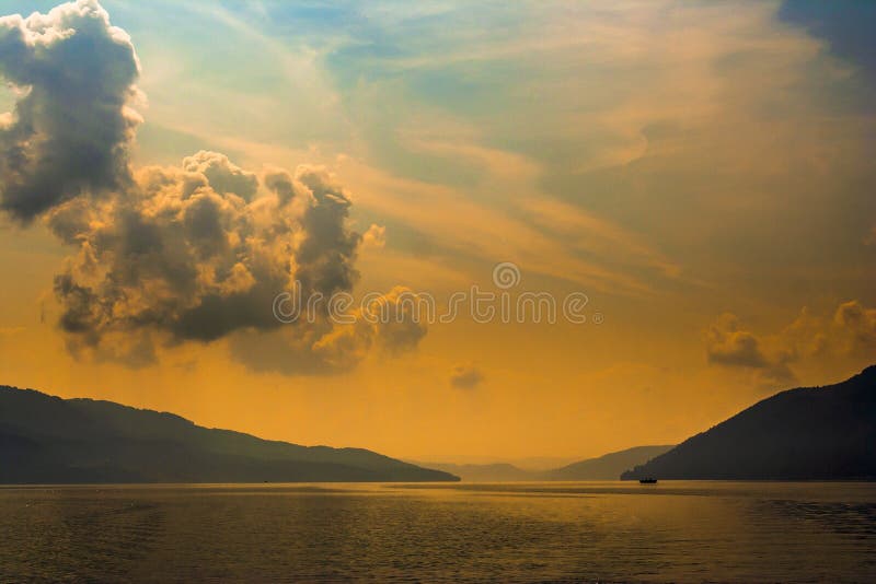 Dospat Dam Lake stock image. Image of europe, nature - 195166155