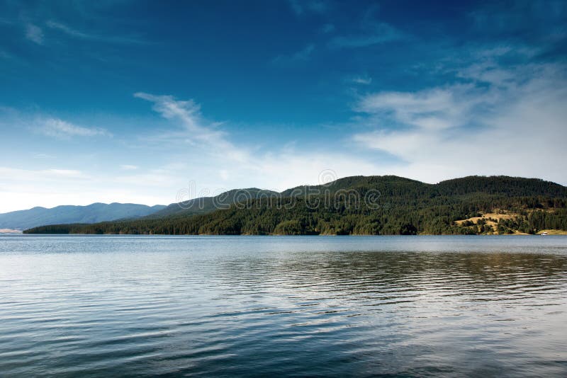 Dospat dam stock image. Image of lake, tourism, blue - 34878309