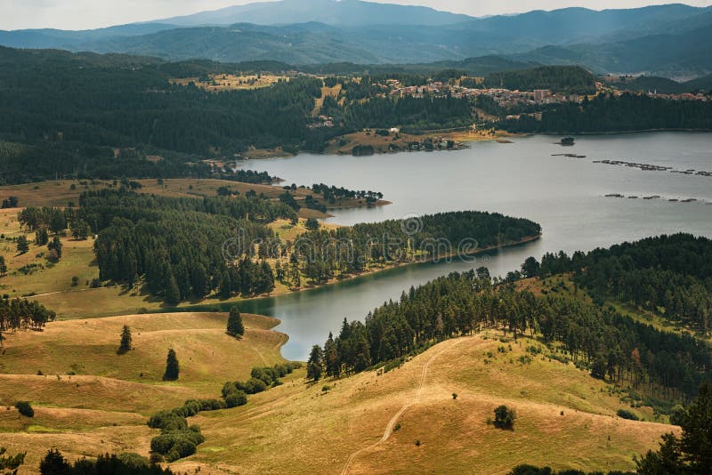 Dospat Dam, Western Rhodopes, Bulgaria Stock Image - Image of high ...