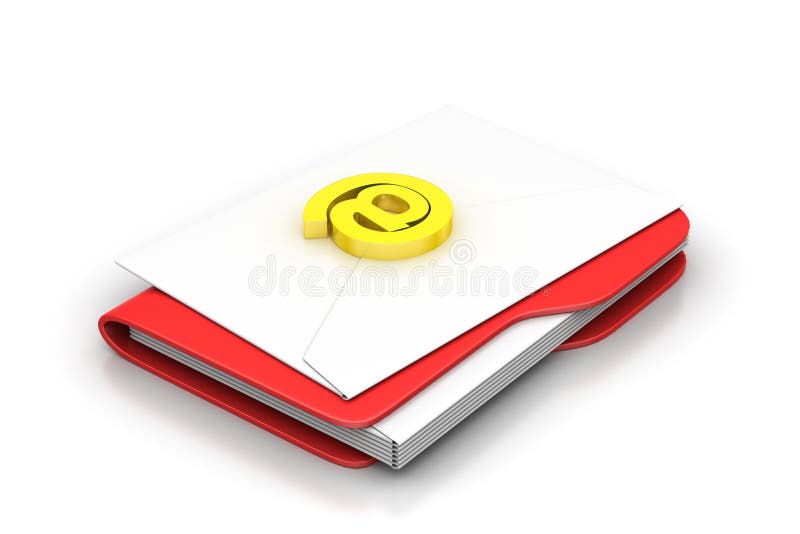 Dossier avec l'email illustration stock. Illustration du portatif ...
