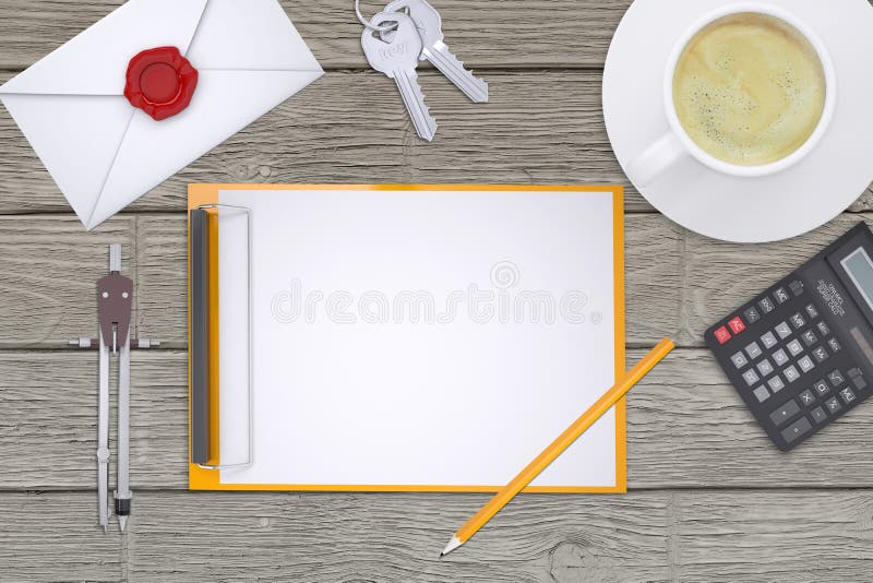 Dossier Avec Le Diviseur Sur La Table Illustration Stock - Illustration ...