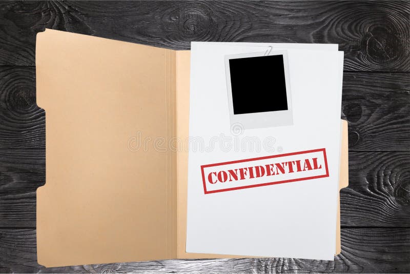 Dossier confidentiel image stock. Image du découpage, fond - 6268181