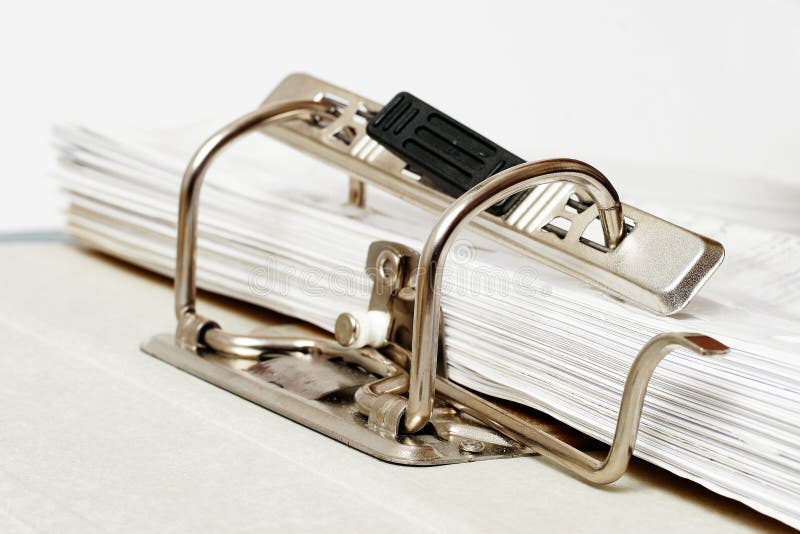 Het Open Dossier Van De Boog Van De Hefboom (Dichte Mening) Stock ...