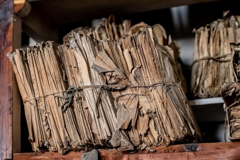 Archive of Historical Documents Bound in Files Stock Photo - Image of ...
